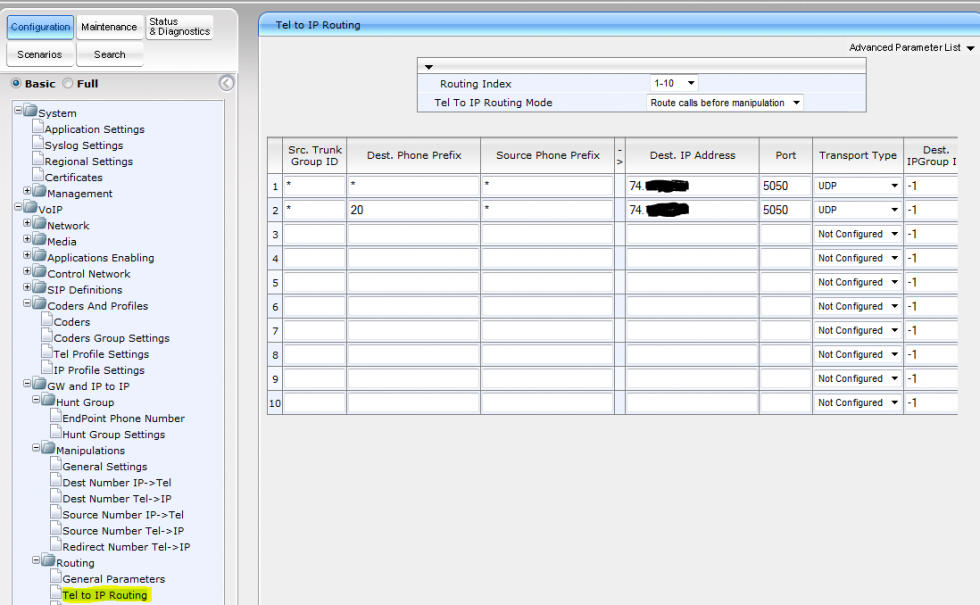 Configure with AudioCodes Gateway (on TDM Equipment) | Voice Elements